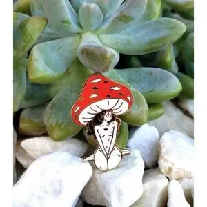 Love Bling USA | Jewelry | Red Mushroom Girls Enamel Pins 36 | Poshmark